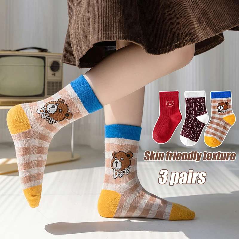 3Pairs-Lot-Spring-Autumn-Cute-Cartoon-Baby-Socks-Casual-Mid-Tube-Sock ...