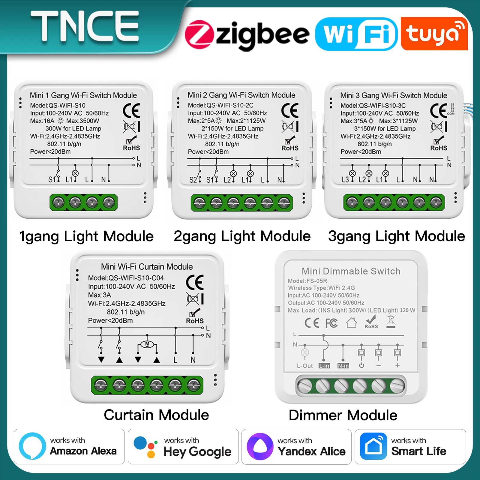 TNCE-Tuya-Switch-Light-Curtain-Dimmer-WIFI-Zigbee-Smart-DIY-MINI-Module ...