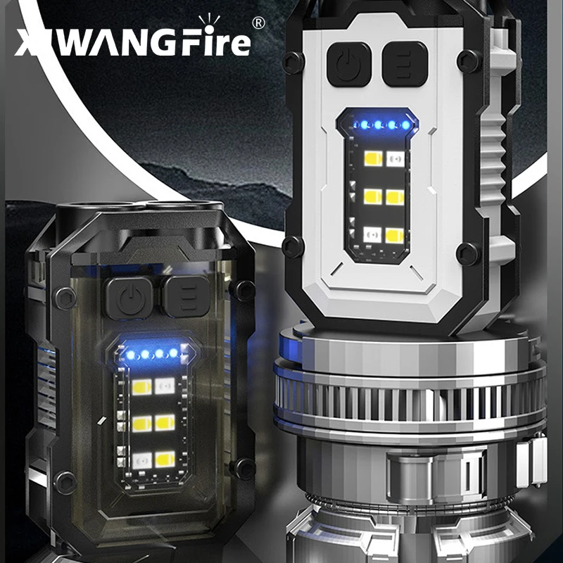 New-Keychain-Light-Outdoor-Multi-Function-Dual-Light-Flashlight-Mini ...