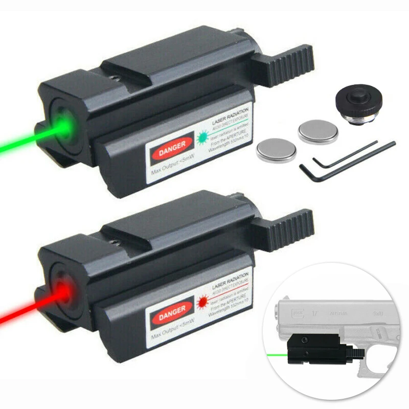 Weapon Gun Laser Sight Tactical Laser Pointer Airsoft Pistol 20mm ...