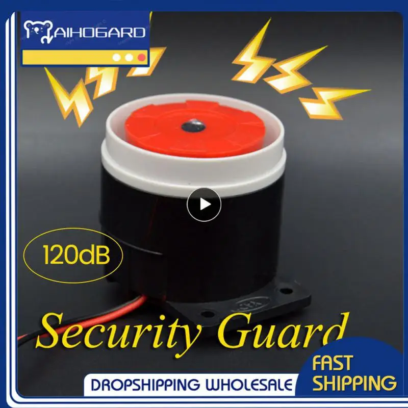 Super-Loud-120dB-Sound-Alarm-System-Compact-DC-12V-Indoor-Siren-Durable ...