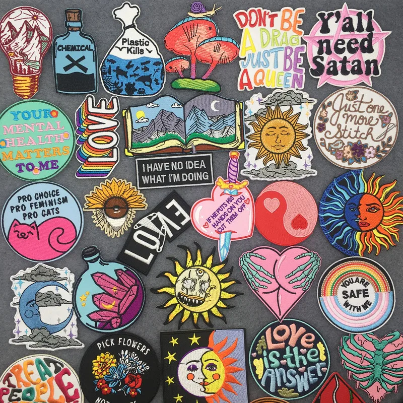 Cloth Patches Clothing Stickers | Sewing Embroidery Clothes | Patches ...