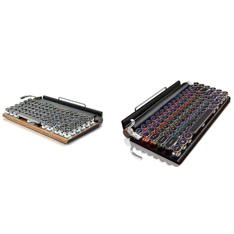 Retro-Typewriter-Keyboard-Wireless-Bluetooth-Keyboard-USB-Mechanical ...