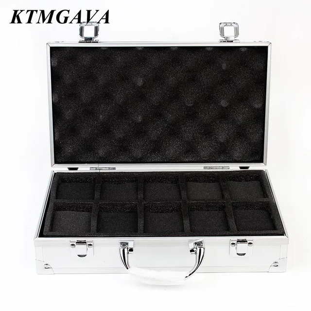 10 Girds Luxury Premium Quality Watch Box Aluminum Alloy Produc Pattern ...