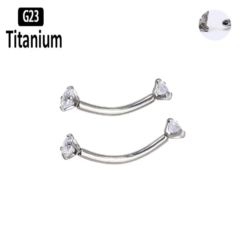 1PC-G23-Titanium-Piercing-Zircon-Internally-Threaded-Curved-Barbell ...