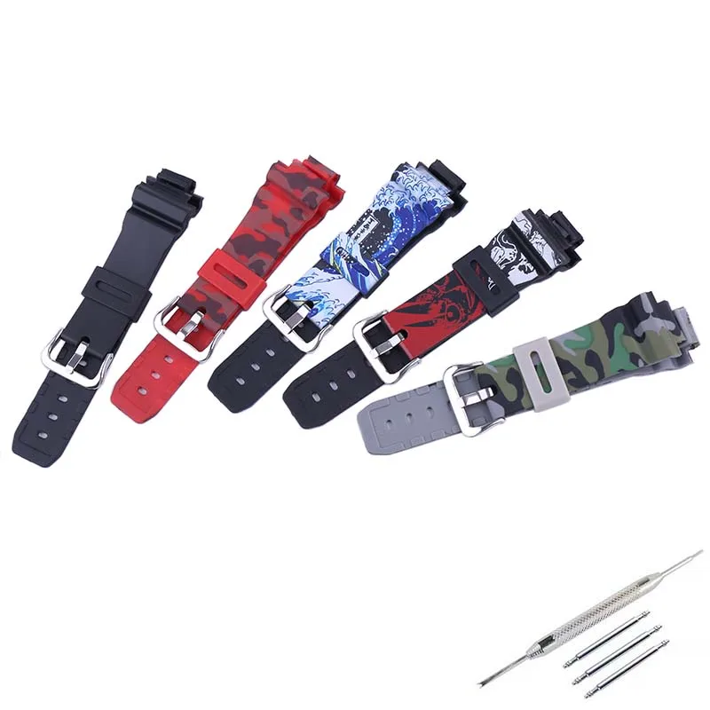 16mm men's resin camouflage watch strap compatible for Casio DW6900 ...