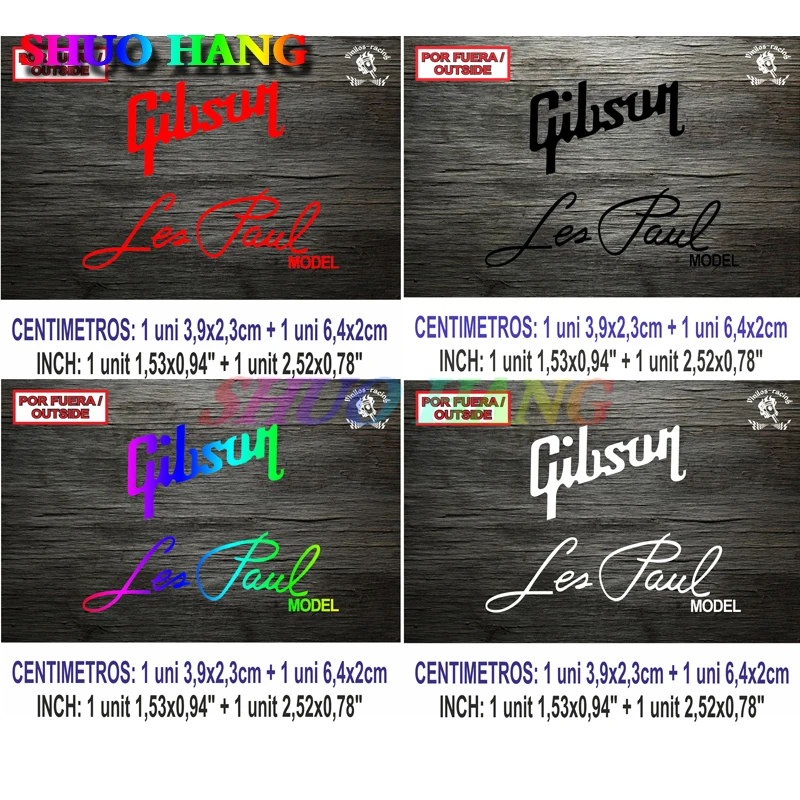 Les Paul Model Gibson Headstock Guitar Repair Sticker Vinilo Decal ...