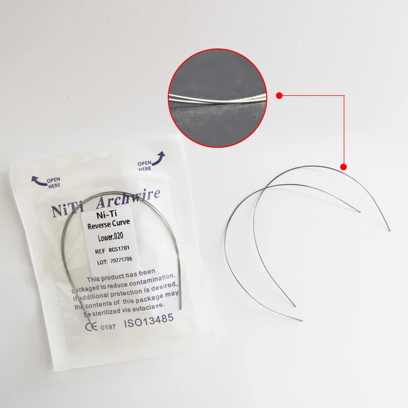 2 Pack 4 Pcs Reverse Curve Arch Orthodontic Brace Arch Wire Green ...