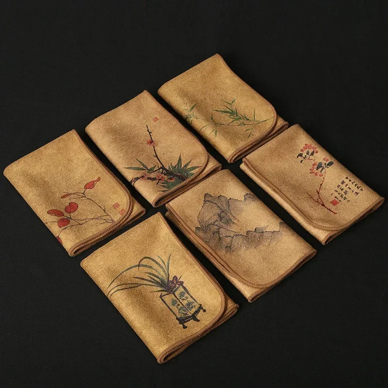 Painted Tea Towel Absorbent Rag Thickened Table Cleaning Tea Cloth ...
