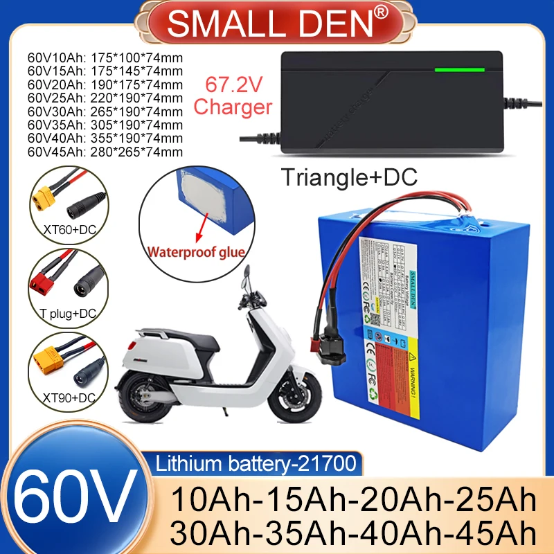 60V 10Ah 15Ah 20Ah 25Ah 30Ah 35Ah 40Ah 45Ah 21700 Lithium-Akku für ...