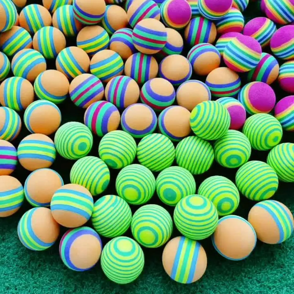 10Pc-Foam-Golf-Balls-Rainbow-Sponge-Golf-Practice-Ball-Training-Ball ...