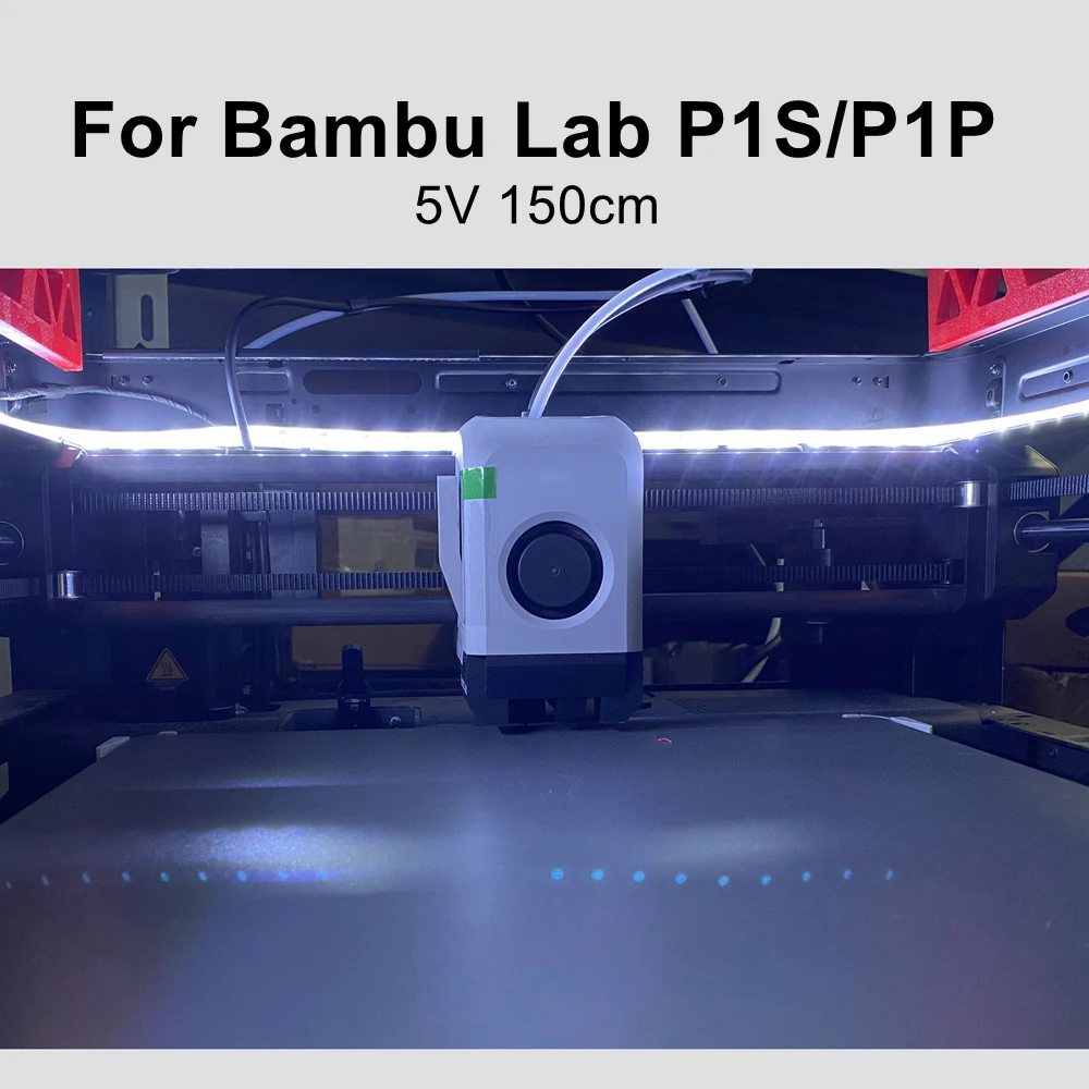 5V-150cm-LED-Lamp-For-Bambu-Lab-P1P-P1S-3D-Printer-Parts-WaterProof-LED ...