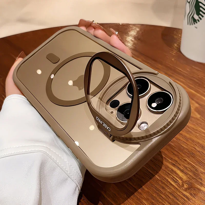 Camera-Protection-Stand-Holder-Clear-Case-For-iPhone-16-15-14-Plus-12 ...