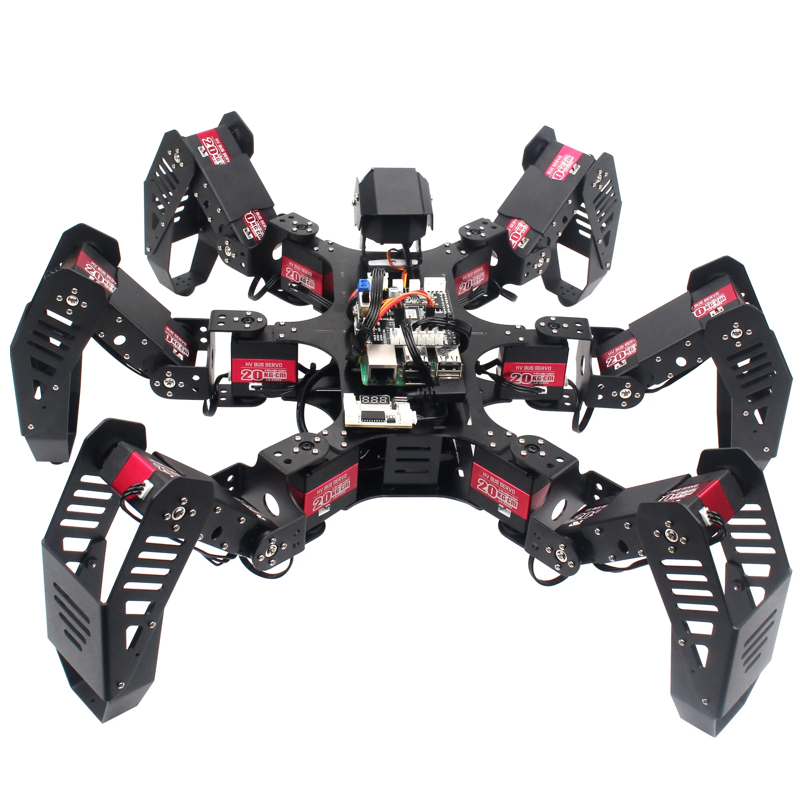 Assembled Spiderpi 18dof Hexapod Robot Spider Robot With Board For Raspberry Pi 4b/4g Starter ...