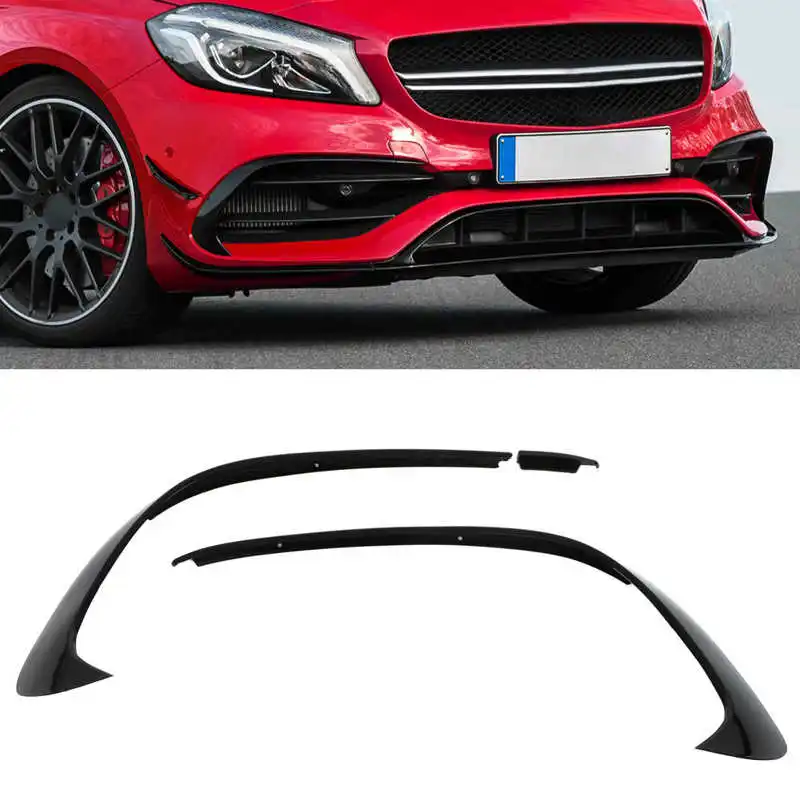 3pcs-Front-Bumper-Spoiler-Splitter-Trim-for-Mercedes-Benz-A-Class-W176 ...