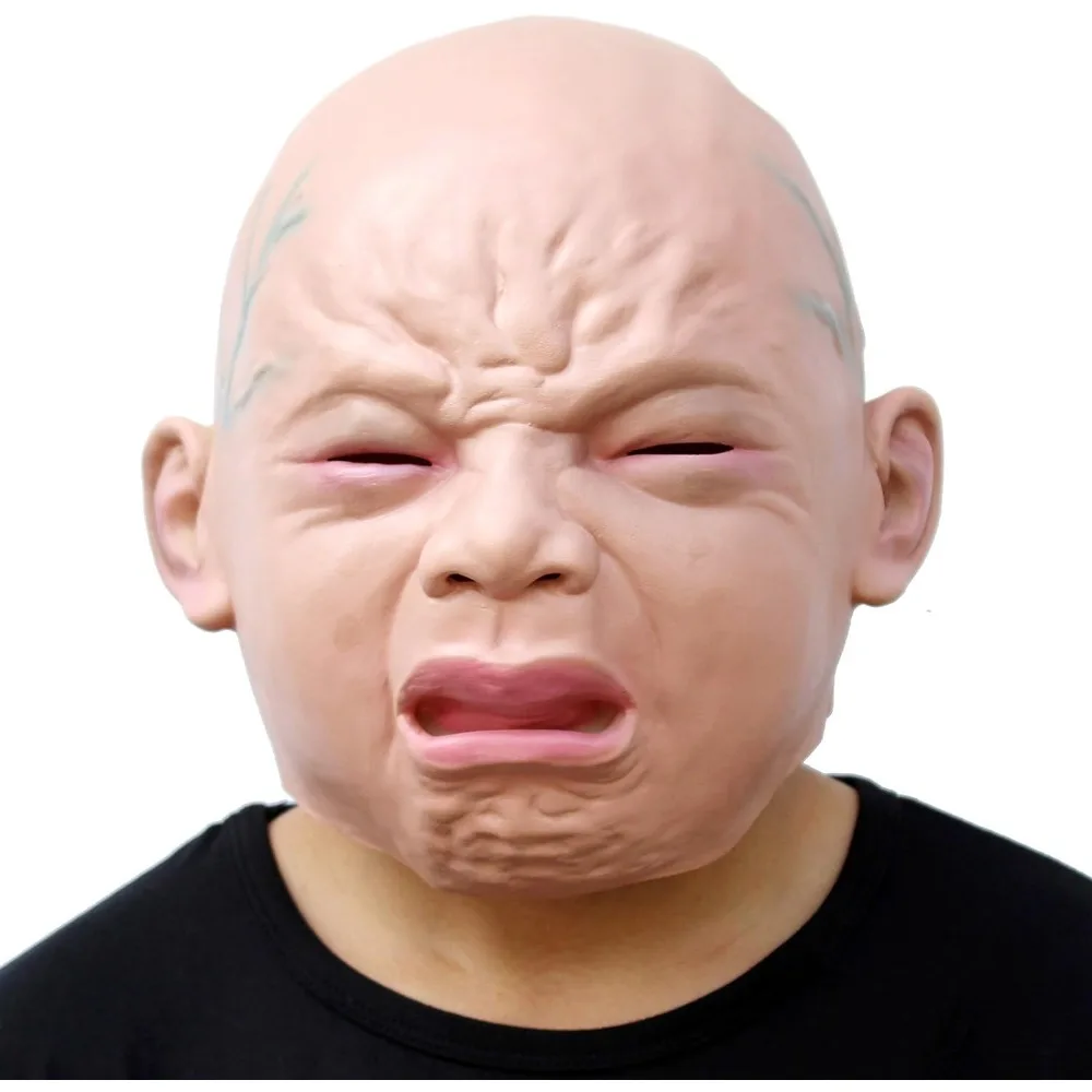 Releastic-Scary-Crying-Human-Face-Mask-Neuheit-Lustige-Crying-Baby ...