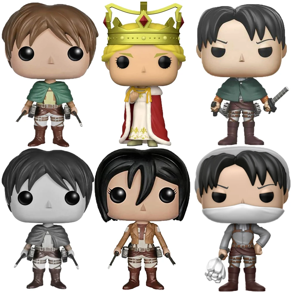 Attack On Titan Figures Queen Historia #1170 Levi #235 Mikasa Ackerman ...