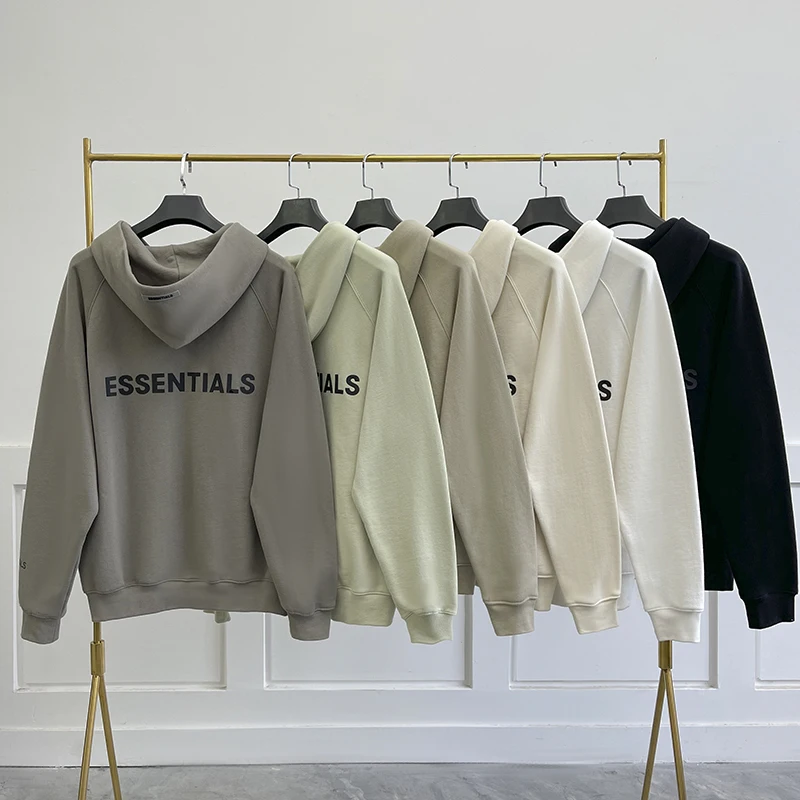 Ovesized Essentials Sudadera con capucha y cremallera para hombre y ...