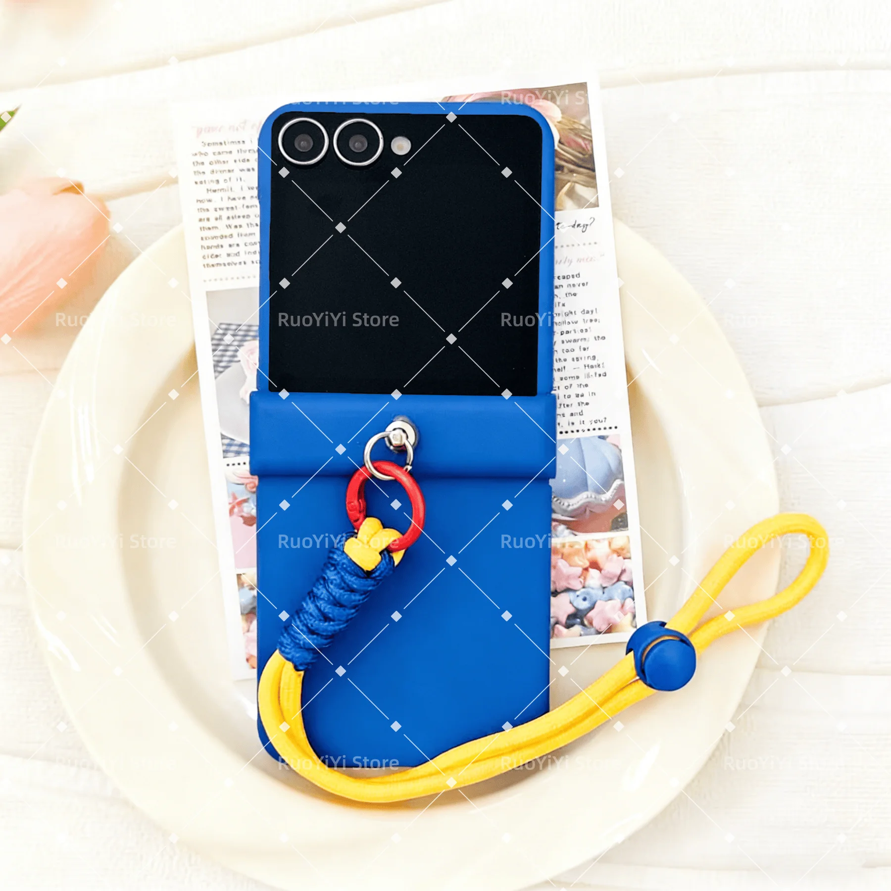 Korean Cute Candy Color Portable Rope Phone Case - Shockproof Cover for ...