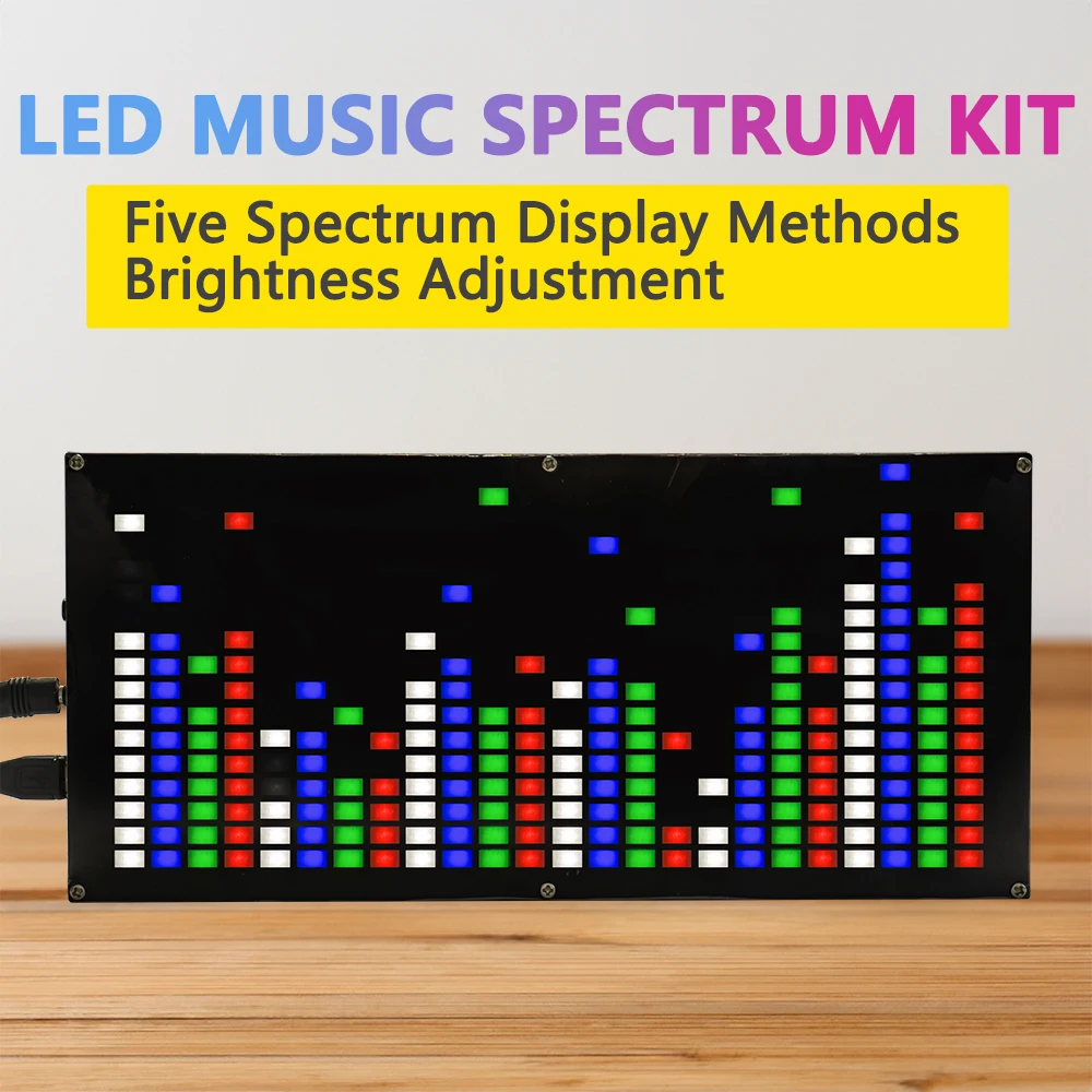 24-16-Dot-Matrix-LED-Music-Spectrum-Kit-Rhythm-Flashlight-Single-Chip ...