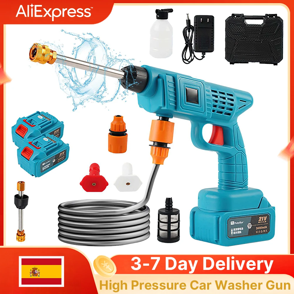 Sem-fio-de-alta-press-o-Car-Wash-Gun-Gerador-sem-fio-Spray-Cleaner-el ...