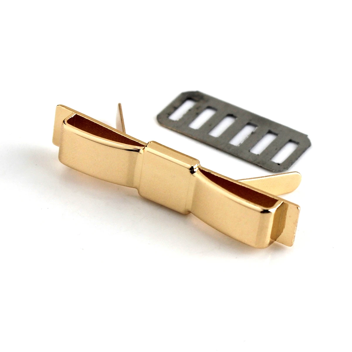 1x Metal Cute Bow Clasp Buckle Conchos Buckles Bag Purse Hat Decor ...