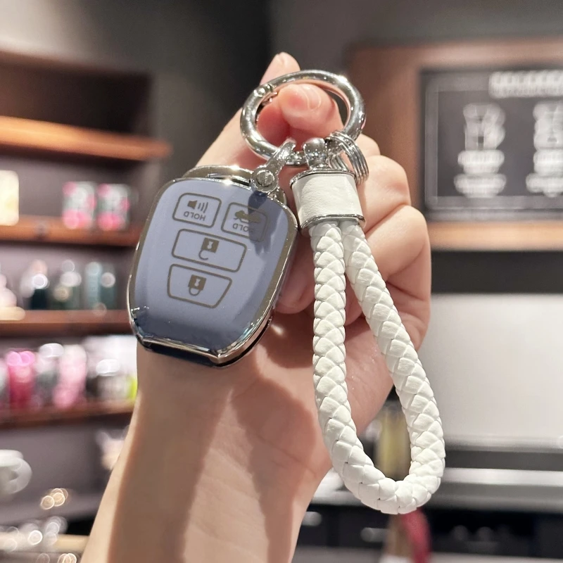 TPU-Car-Key-Case-Cover-with-Key-Chain-For-Toyota-Prius-Corolla-Yaris ...