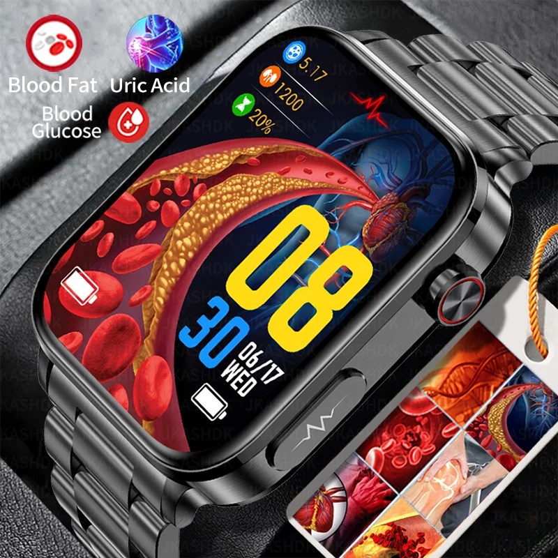 Blood-Lipids-Uric-Acid-Blood-Glucose-Smart-Watch-Men-ECG-PPG-Fitness ...
