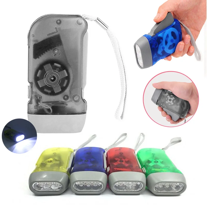 Camping-Light-3-LED-Hand-Pressing-Dynamo-Crank-Power-Wind-Up-Flashlight ...