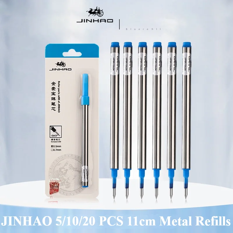 JINHAO 5/10/20 PCS 11cm 0.5/0.7mm Metal Refills Roller Ballpoint Pen ...