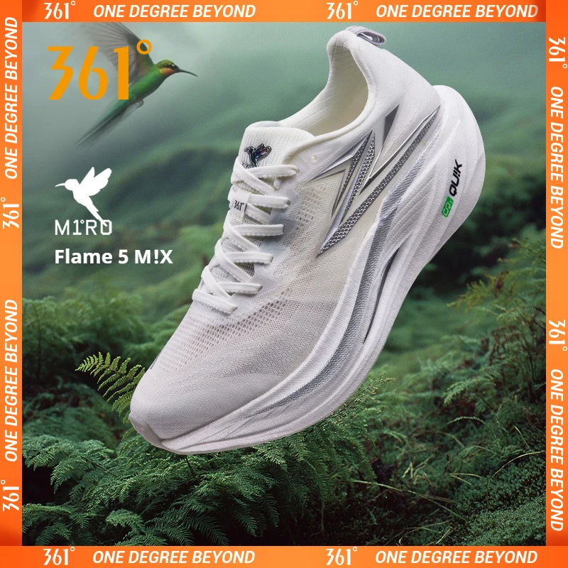 361 Degrees Flame 5.0 MIX Men Running Shoes Carbon Plate Racing ...