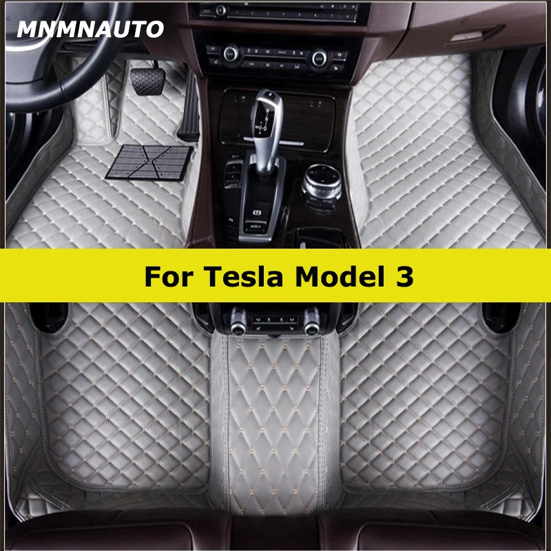 MNMNAUTO-Custom-Car-Floor-Mats-For-Tesla-Model-3-Auto-Carpets-Foot ...