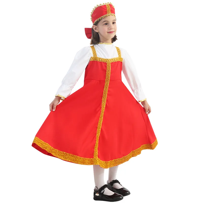 Russian-Dance-Tutu-Dress-Puff-Sleeve-Princess-Dress-Halloween-Red ...