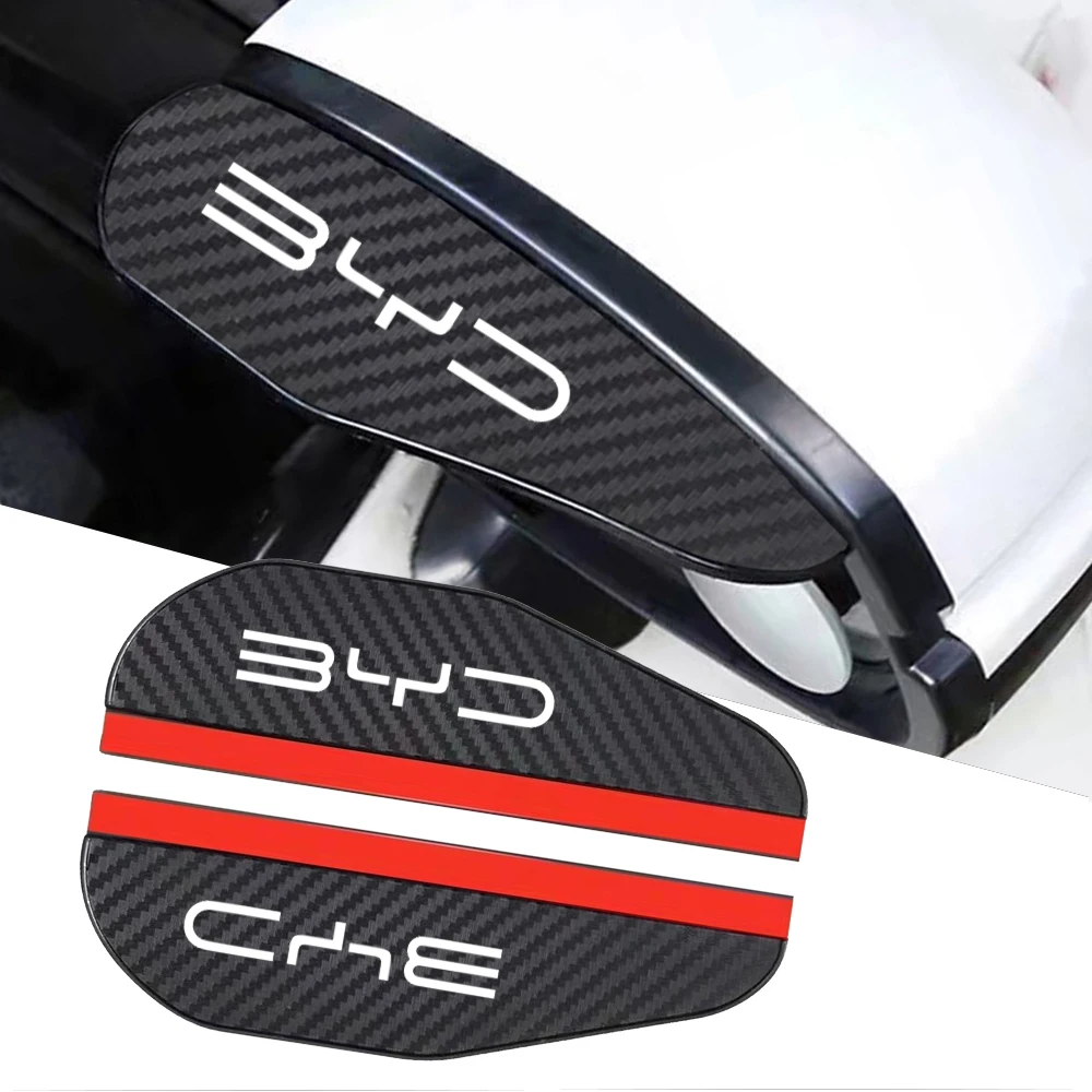 2X Car Rearview Mirror Eyebrower Sticker Car Rain Eyebrow Cover for BYD ...