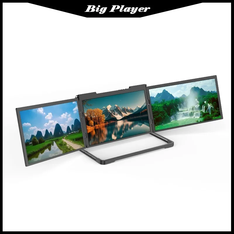 Trifold Monitor 15.6 Inch High Definition One-line Triple Expansion ...
