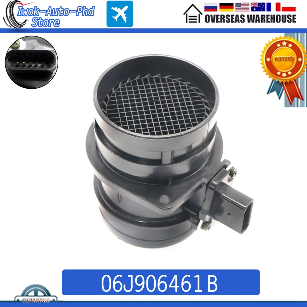 06J906461B MAF MASS AIR FLOW METER SENSOR for Volkswagen Eos Golf ...