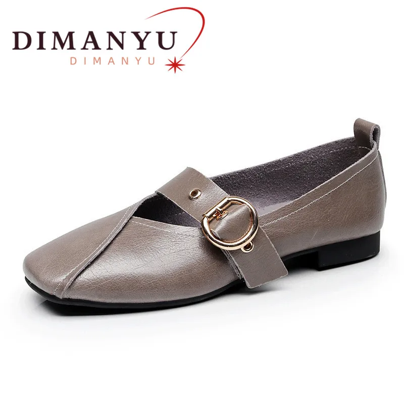 DIMANYU Women Loafers Shoes 2026 Spring New Genuine Leather Mother Flat ...