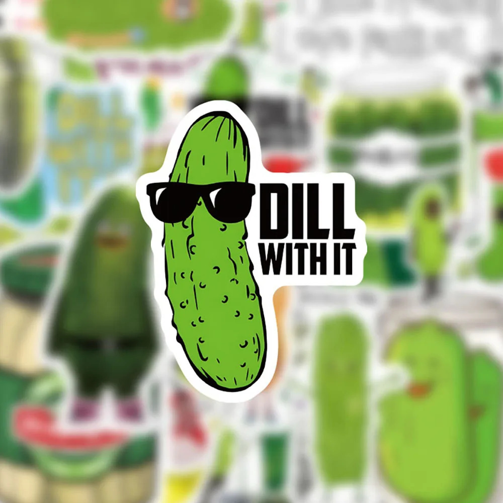 Pegatinas-de-pepino-de-dibujos-animados-para-ni-os-calcoman-as ...