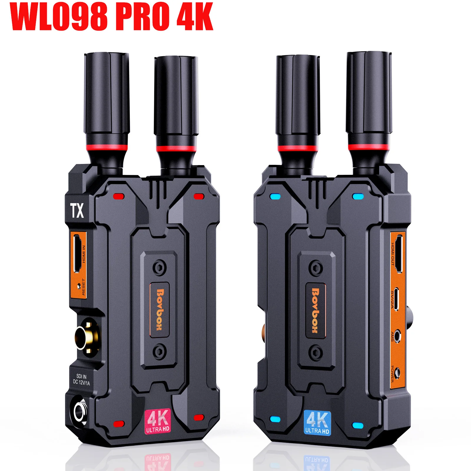 Transmissor e Receptor de Vídeo HDMI Sem Fio 4K, Extensor SDI 300m com ...