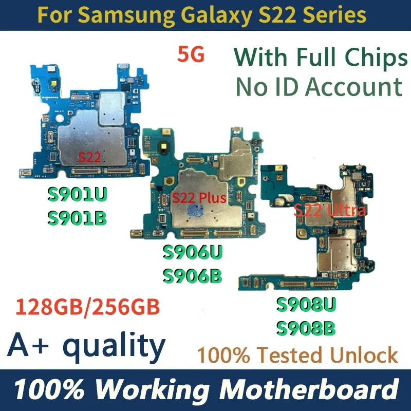 Unlocked S22 S901U/B Mainbaord For Samsung Galaxy 5G S22 Ultra S908B ...