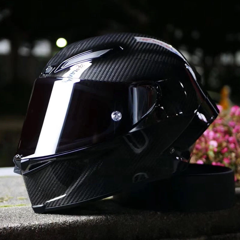 Full Face Carbon Fiber Professional Racing Helmet | Carbon Fiber ...