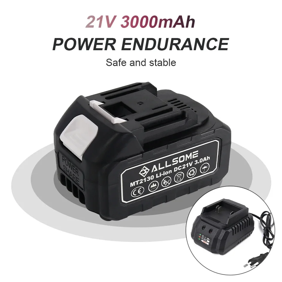 Rechargeable-Battery-21V-3000mAh-Lithium-Ion-Series-Cordless-Drill-Saw ...