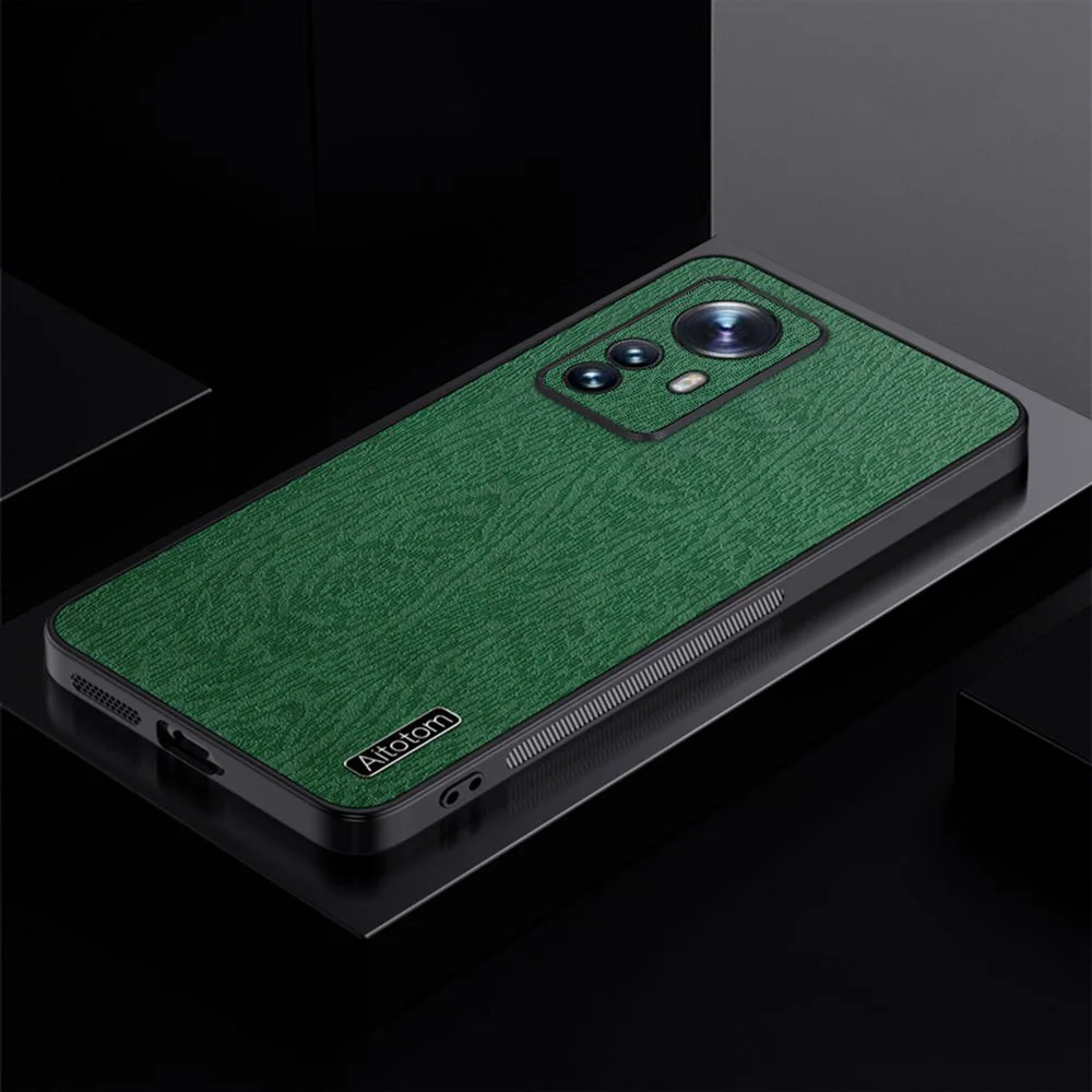 Leather-Case-for-Xiaomi-Mi-12-Pro-Silicone-Bumper-Bark-Pattern ...