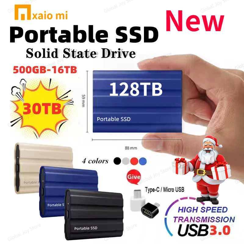 Original Brand 128TB 64TB 16TB SSD High Speed Hard Disk External Solid ...