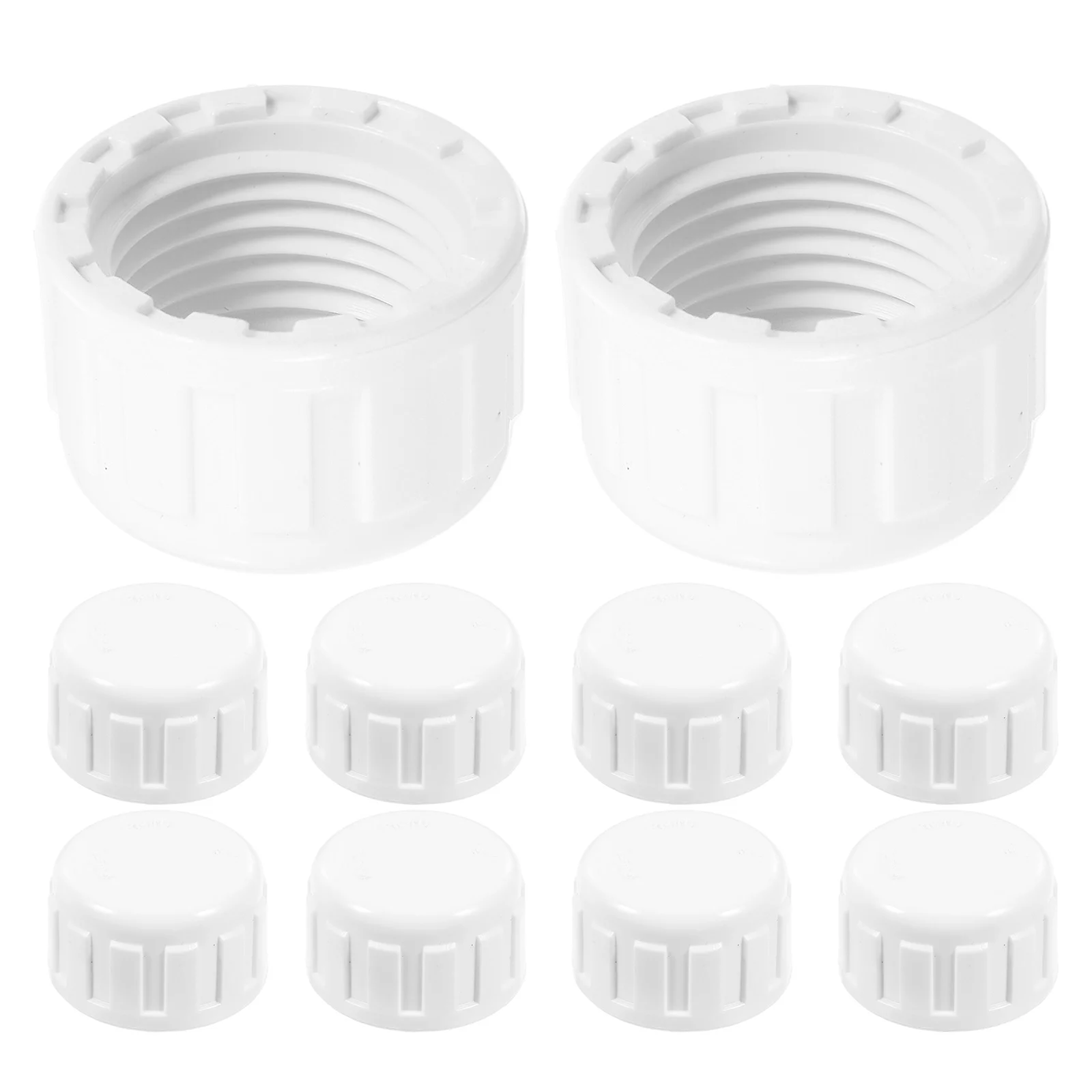 20 Pcs PVC Internal Thread Pipe Cap Plug 1 2 Inch High Strength ...