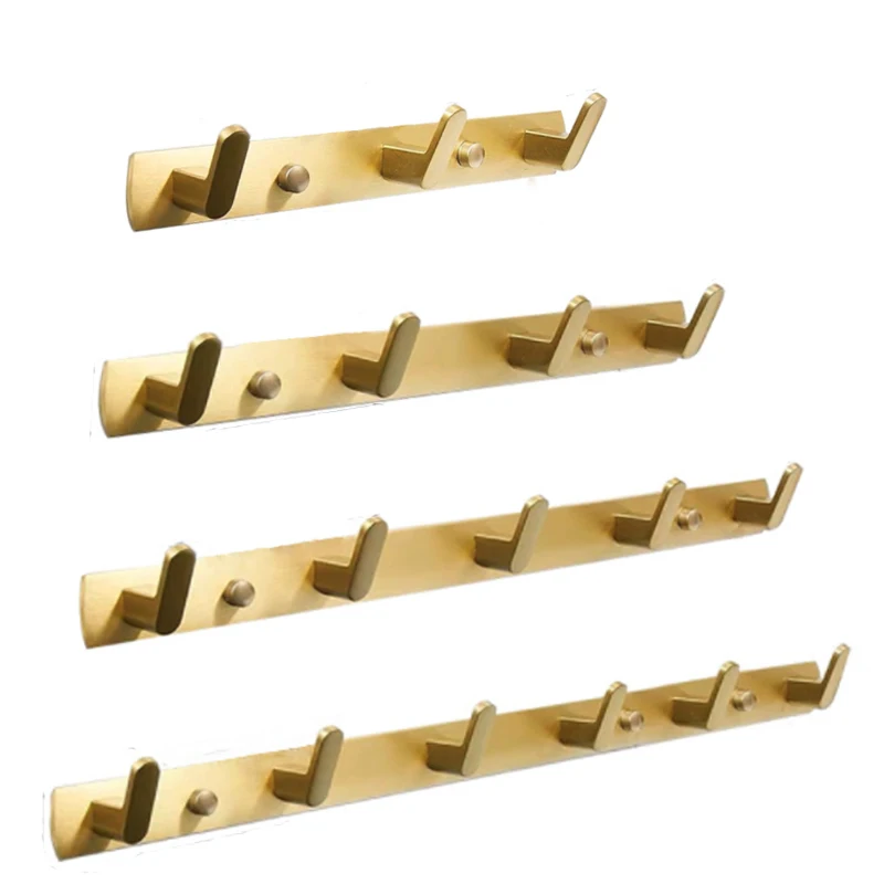Aluminum-Robe-Hook-Brushed-Gold-White-Black-Creative-3-4-5-6-Row-Wall ...