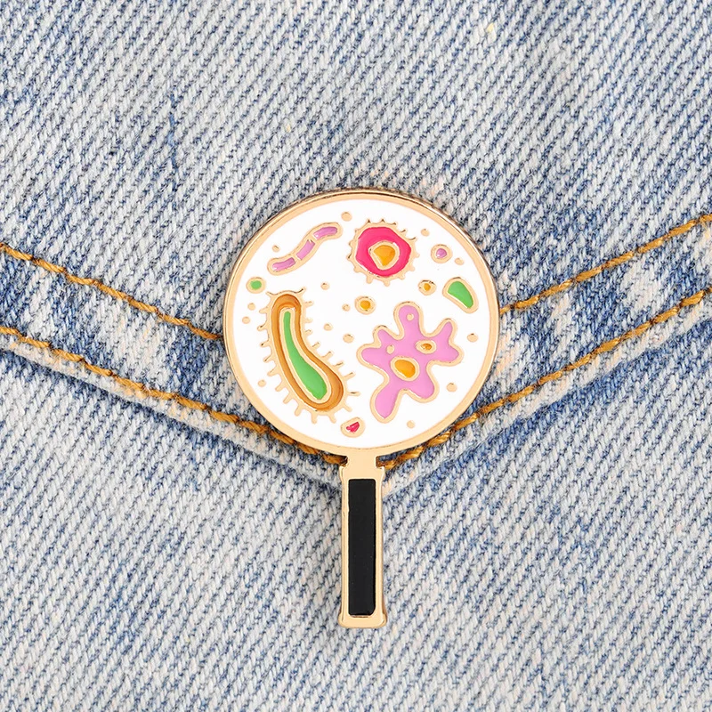 Microscope Enamel Pins Custom Microbiology Paramecium Brooches Lapel ...