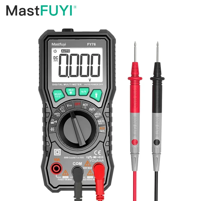 MASTFUYI-FY76-Professional-Digital-Multimeter-6000-Counts-True-RMS-Auto ...
