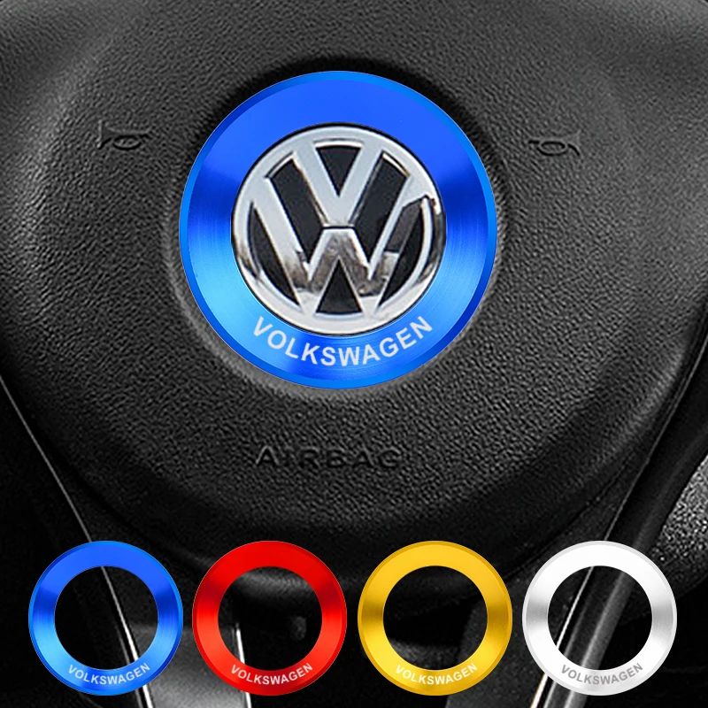 Car-Aluminium-alloy-Steering-Wheel-Logo-Circle-Trim-Sticker-for ...