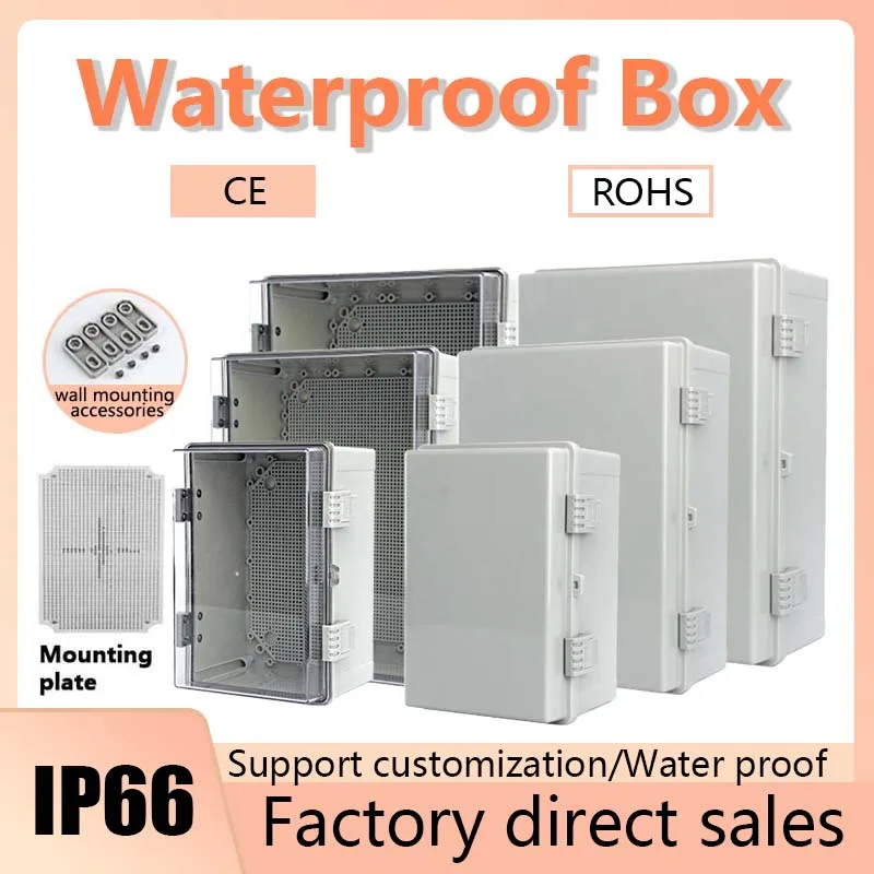 IP66-Waterproof-Gray-Transparent-Cover-Enclosure-Junction-Box-ABS ...